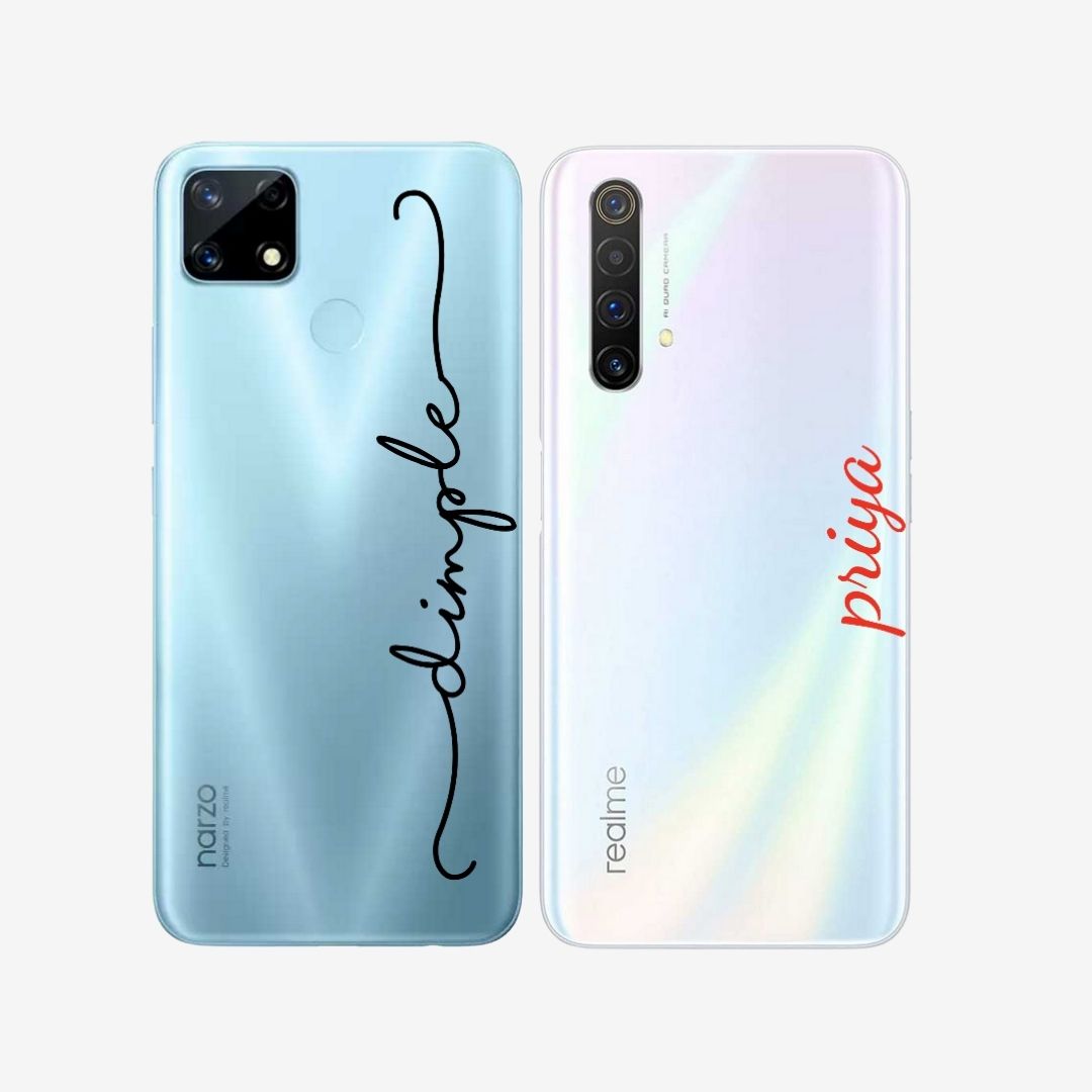 Custom Name Printed Realme Transparent Case – OMGs