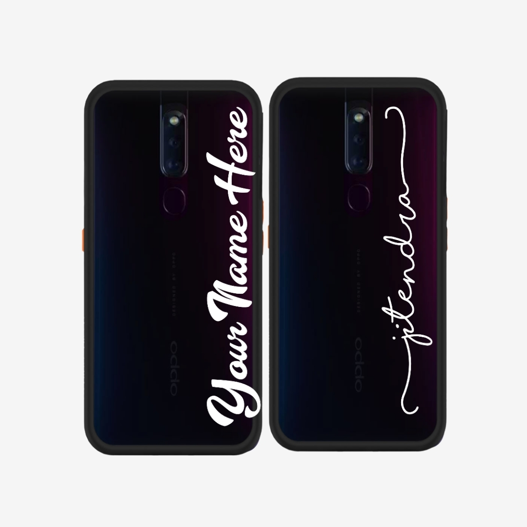 Custom Name Printed Oppo Transparent Case – OMGs