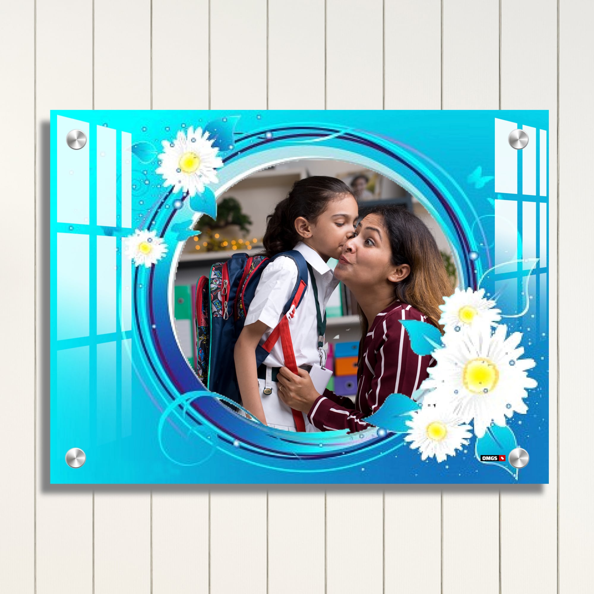 Blue Flower Acrylic Photo Frame – OMGs